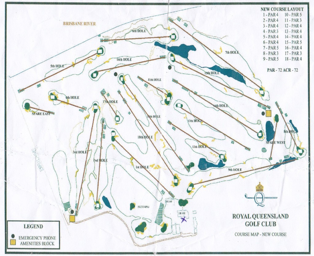 Royal Queensland Golf Club Course Map - Aussie Golf Quest