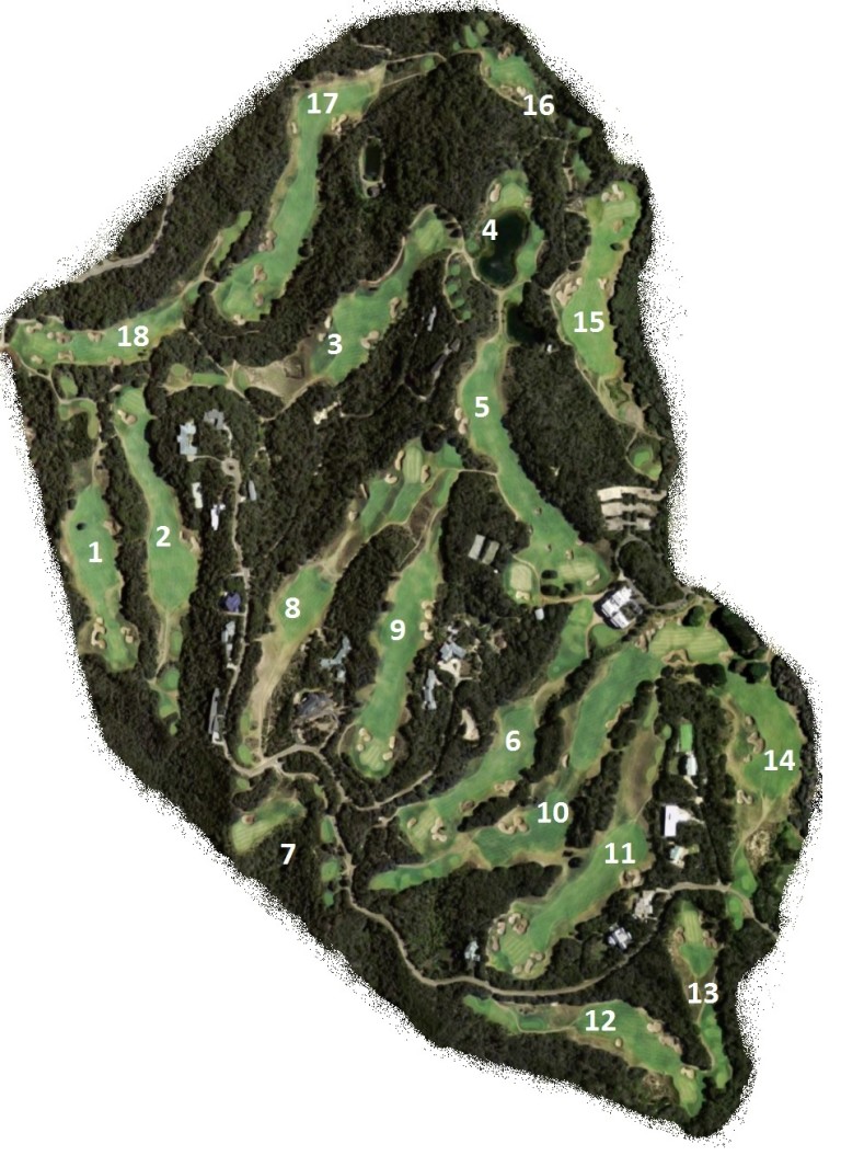 The National Golf Club Old Course Map - Aussie Golf Quest